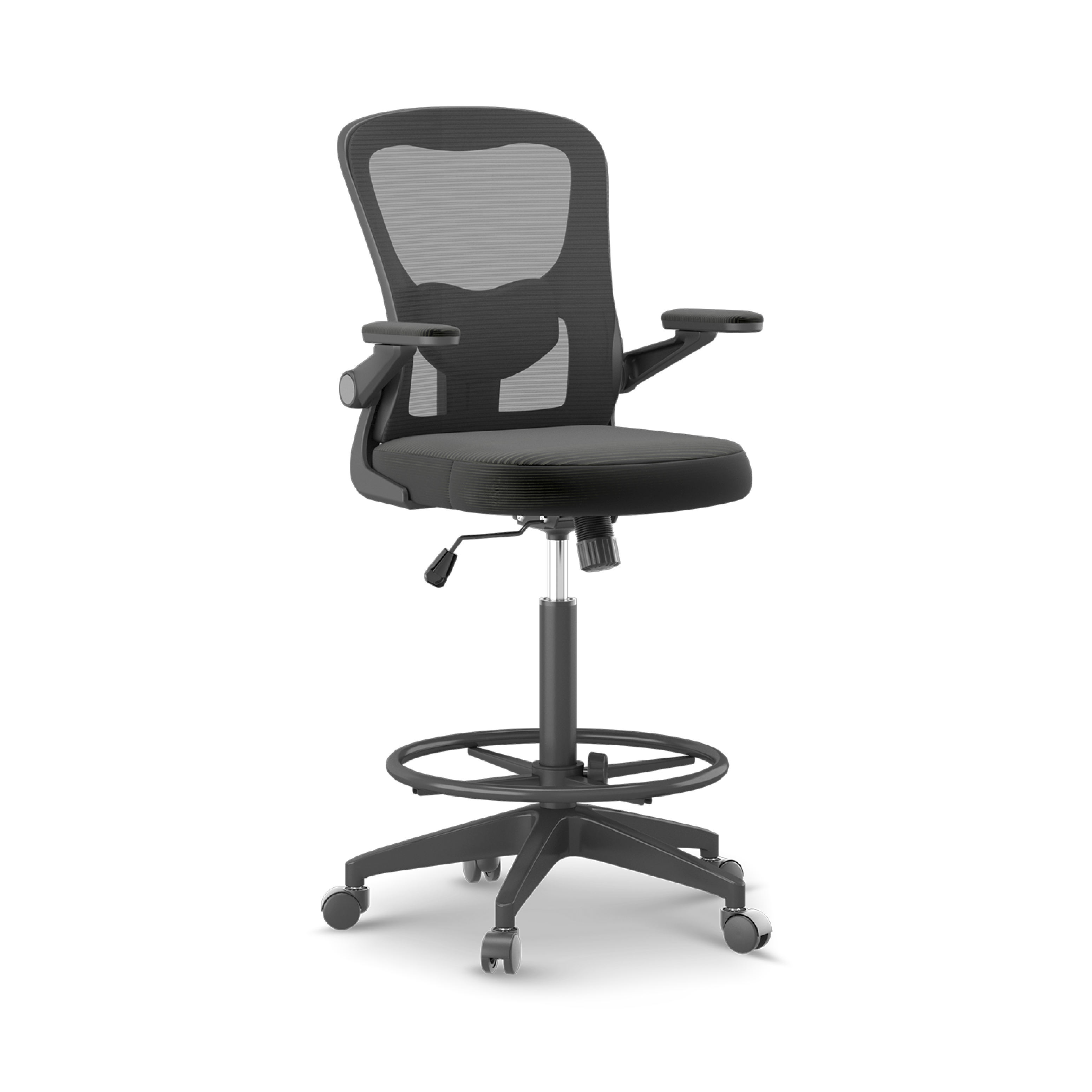 Drafting Chair Tall Office Chair with Adjustable Footrest | 4Dock