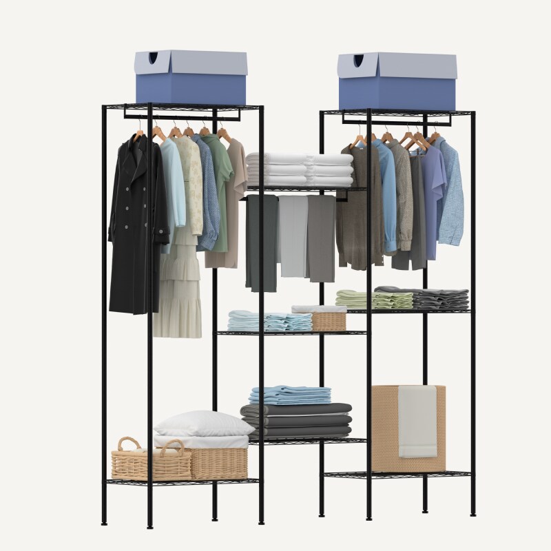 CR3B 8-Tier Adjustable Heavy Duty Clothes Rack |Flexispot US | Flexispot