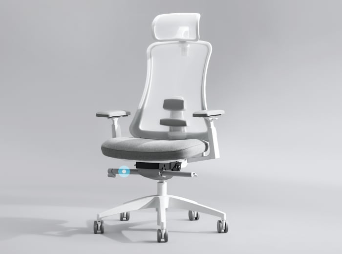 Flexispot Premium Stylish Ergonomic Home Office Chair (Sheer)丨White ...