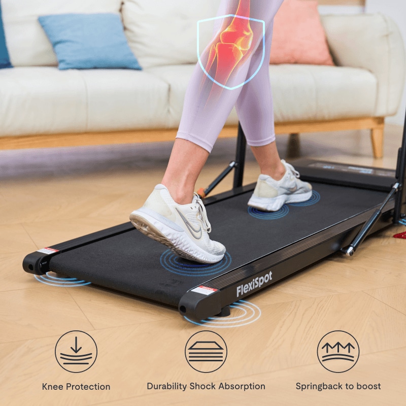 FlexiSpot 2-in-1 Walking Treadmill – 6 Modes, 264 lbs Capacity